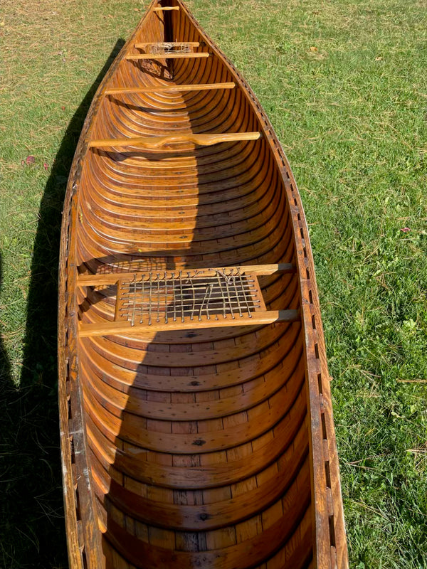 70's Northland Cedar Canoe with Canvas - Langford Canoe Limited
